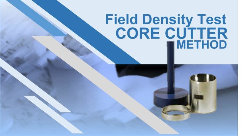 Field Density Test by Core Cutter Method - Definecivil