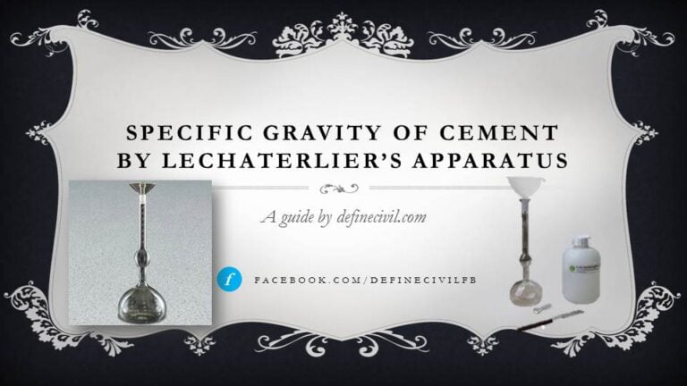 Specific Gravity of Cement - Definition - Test - Procedure