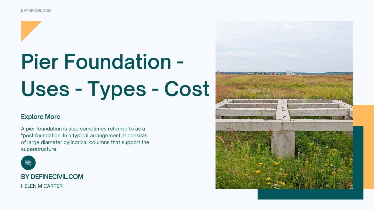 Pier Foundation – Post & Pier – Types – Uses – Diagram – Cost [PDF ...