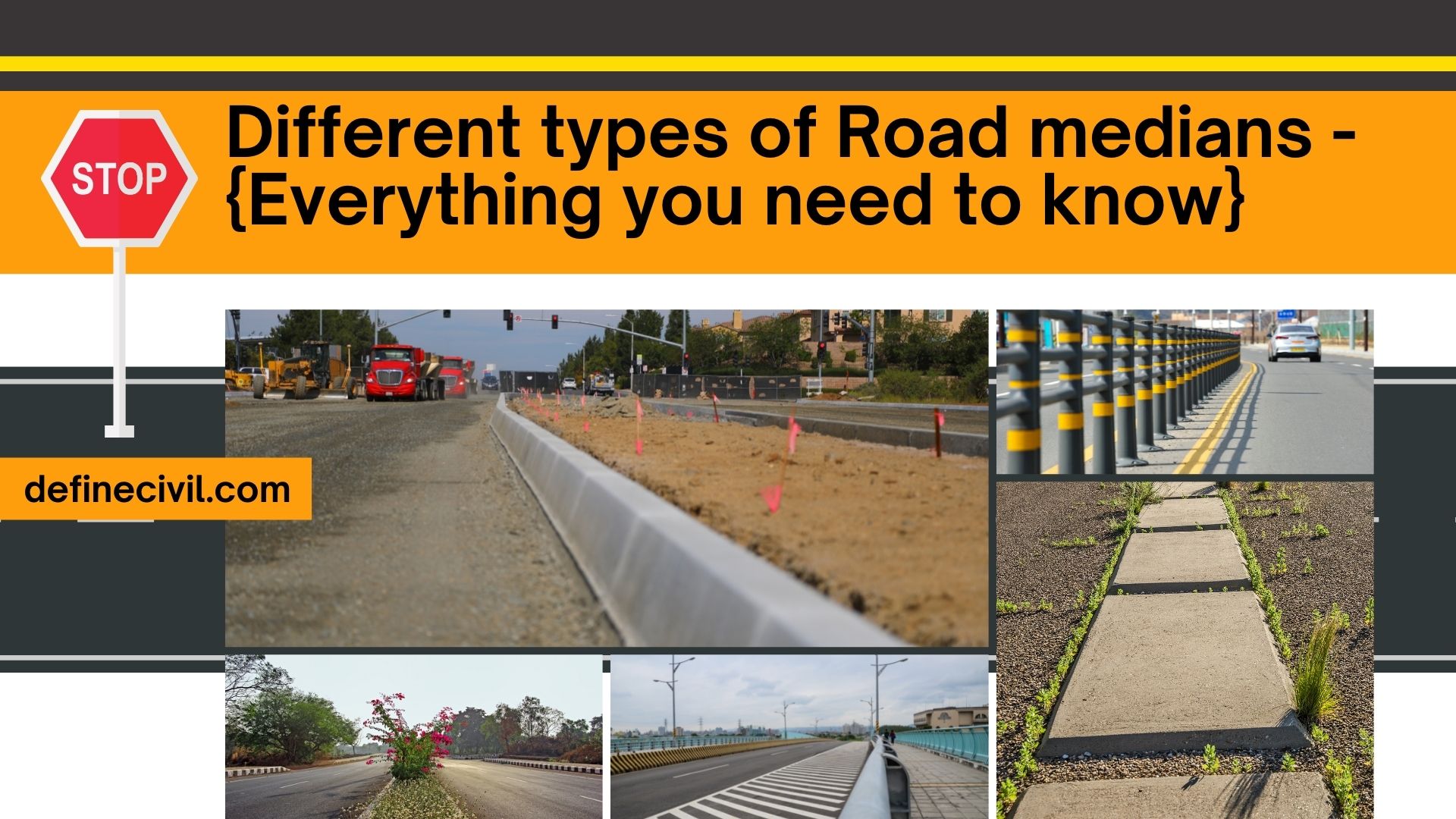 Median In A Road Types Of Medians Raised Flushed Depressed PDF Definecivil