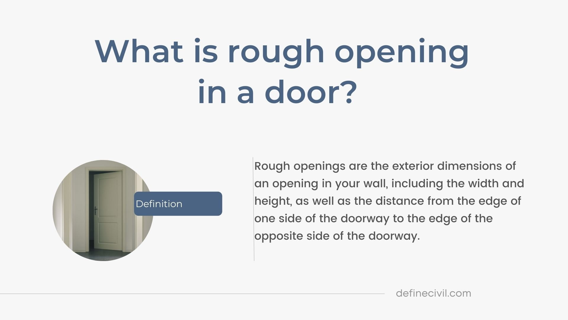 Rough opening for doors – 24”, 28”, 30”, 32”& 36” – Opening Sizes ...